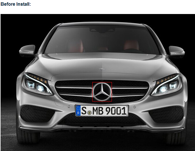 mercedes benz logo lights up C class C180L C200L C260L Front Grille logo LED Light