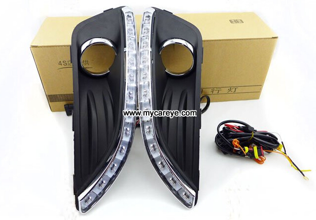 Ford Fiesta DRL LED daylight driving Light auto turn signal autobody