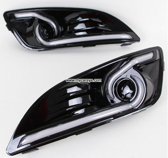 Ford Fiesta DRL LED daylight driving Lights guide turn signal for cars