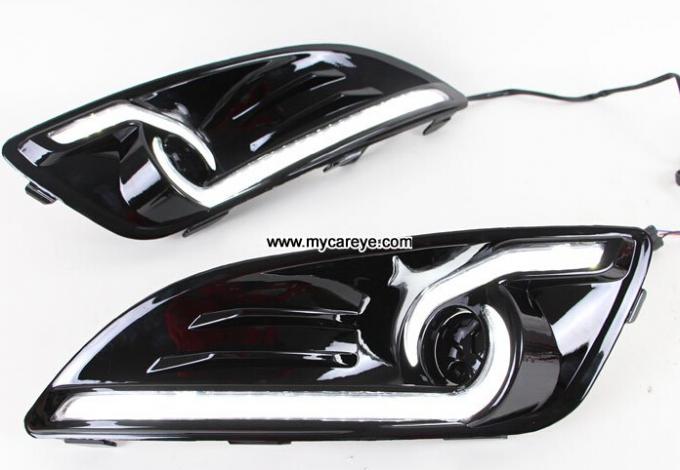 Ford Fiesta DRL LED daylight driving Lights guide turn signal for cars