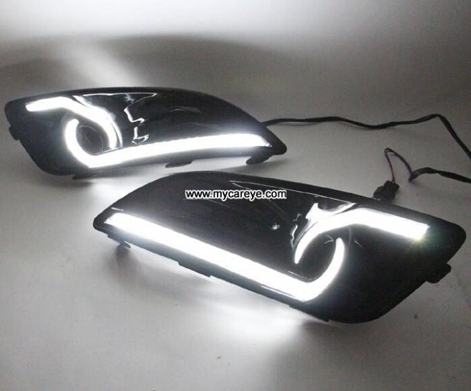 Ford Fiesta DRL LED daylight driving Lights guide turn signal for cars