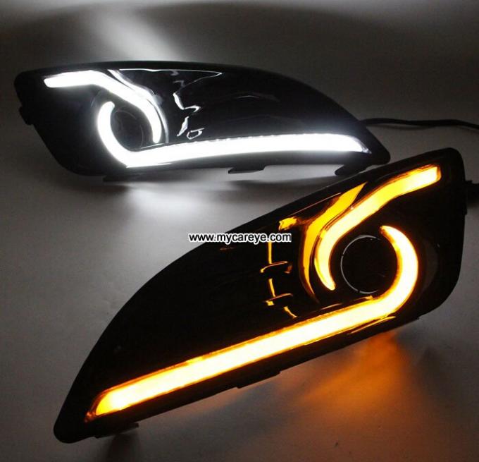 Ford Fiesta DRL LED daylight driving Lights guide turn signal for cars
