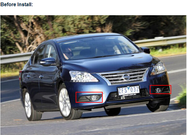 Nissan Pulsar car DRL LED Daytime Running Lights turn signal indicators