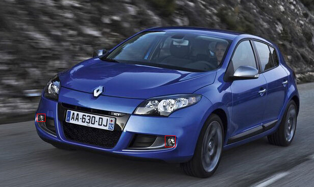 Renault Modus car front fog lamp assembly DRL LED daytime running lights