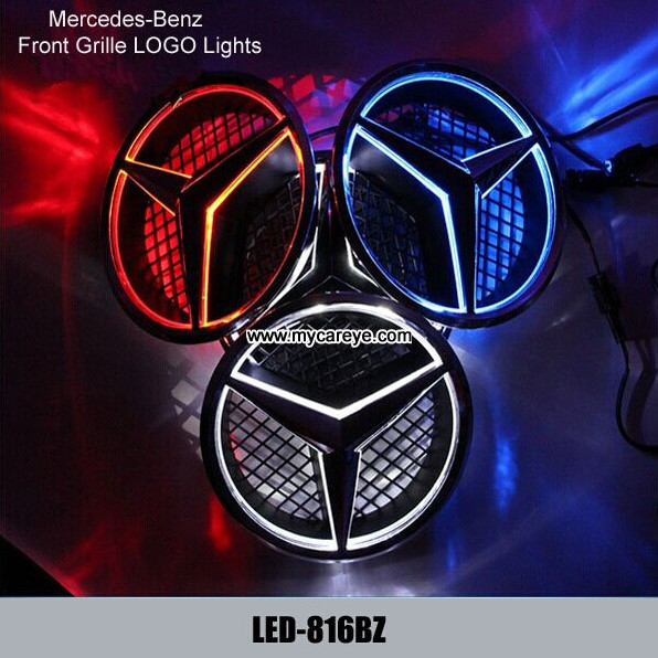 Mercedes-Benz Front Grille logo LED Light Badge Light Auto Led Lights ...